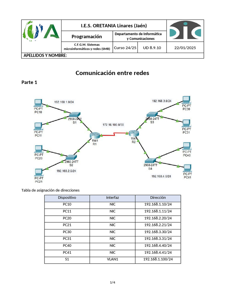 Configuración de Redes y Enrutamiento SMR | PDF | Internet | Estándares ...