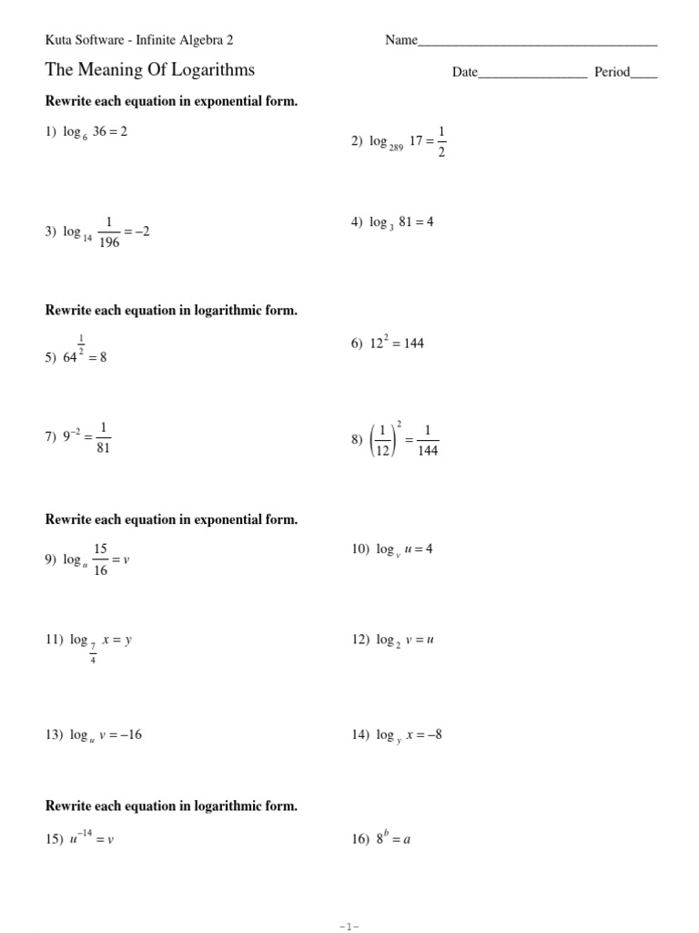 Meaning of Logarithms Tasks | PDF | Logarithm | Mathematical Analysis