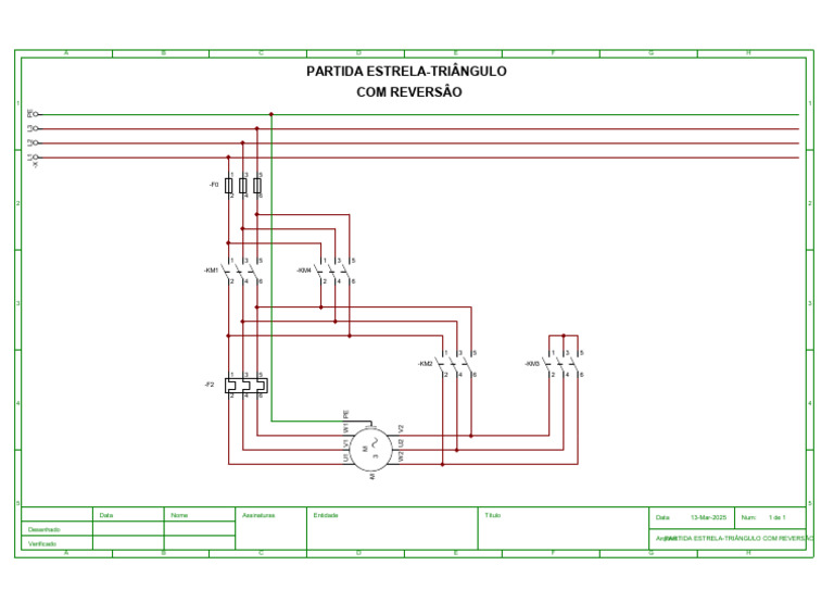 Partida Estrela-Triângulo Com Reversão - Potência | PDF