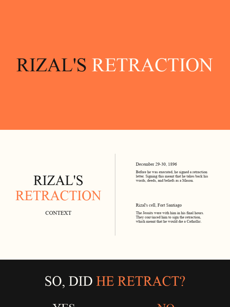 Retraction of Jose Rizal | PDF