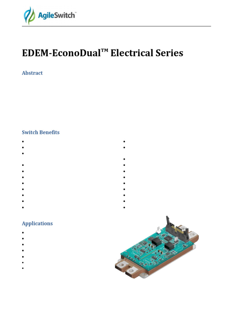 EDEM-EconoDual Electrical | PDF | Power Supply | Trademark