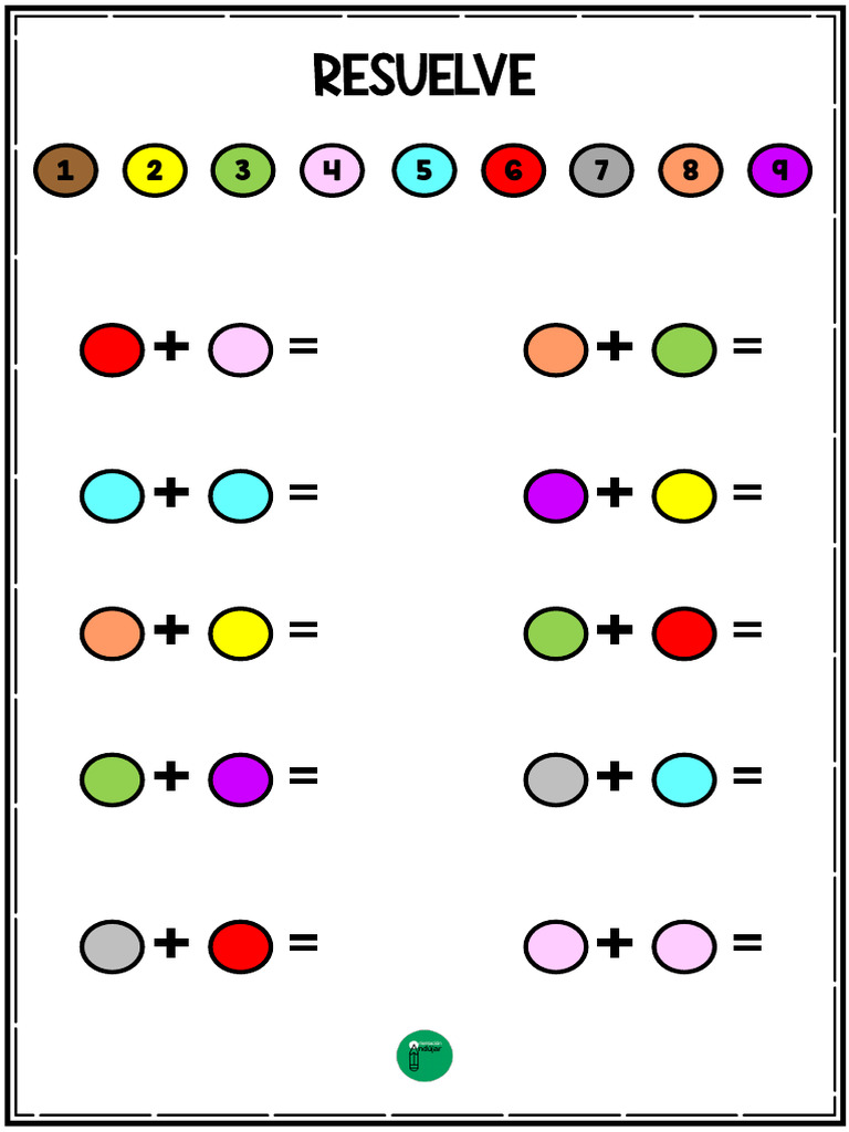 Sumas Codigo de Colores | PDF