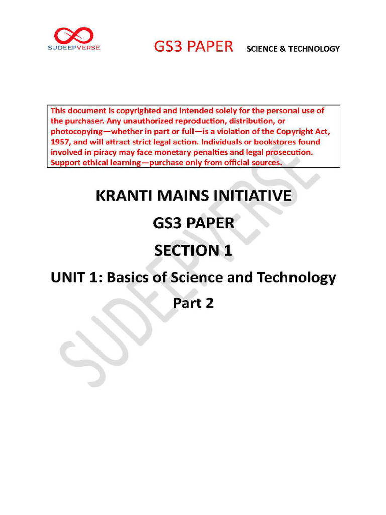 GS3 Section 1 Unit 1 Part 2 | PDF