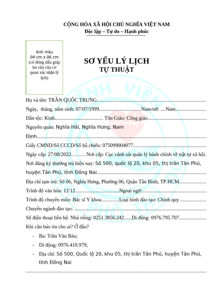 Mau 04 - So Yeu Ly Lich | PDF