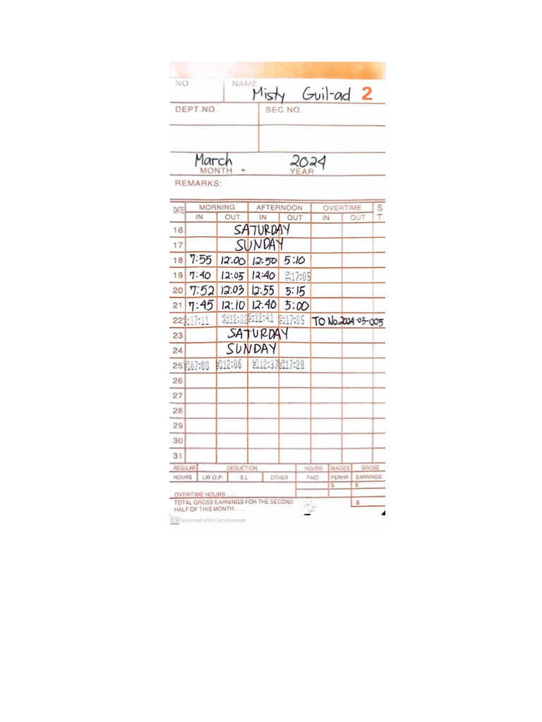 DTR March 16-25 | PDF