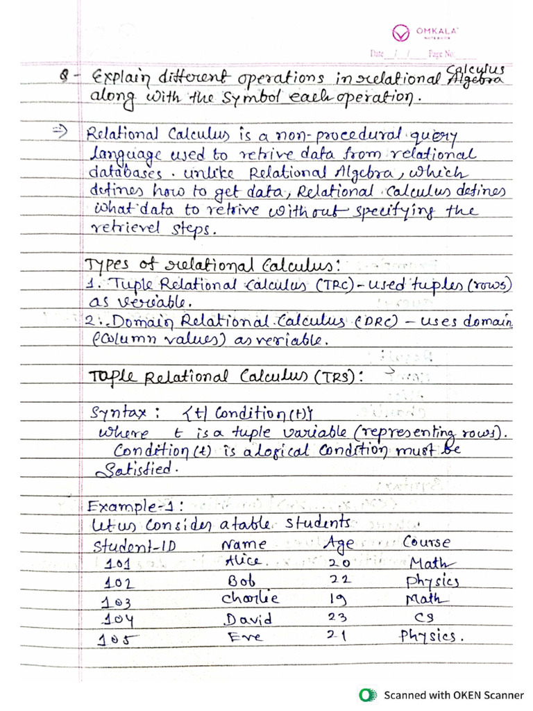 Relational Calculus+join | PDF