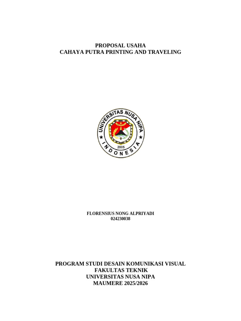 Proposal Usaha Printing | PDF