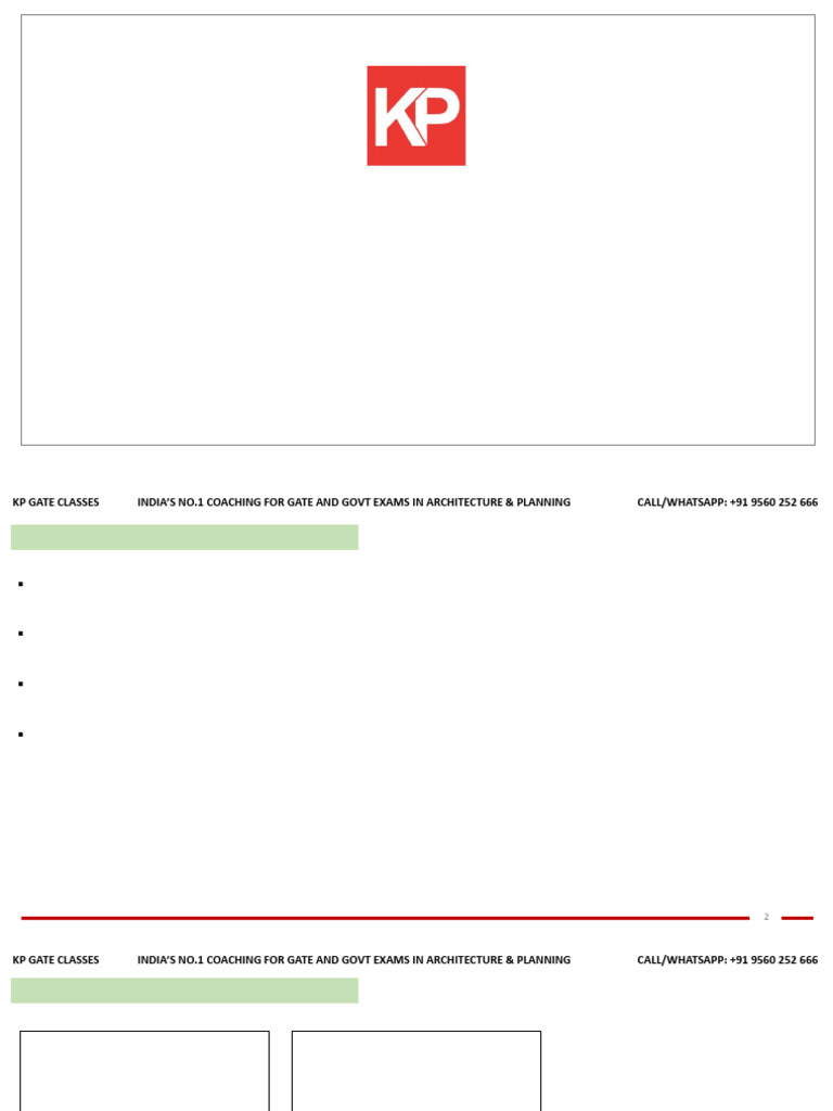 GATE 2025 Crash Course Overview | PDF | Environmental Design | Academic ...