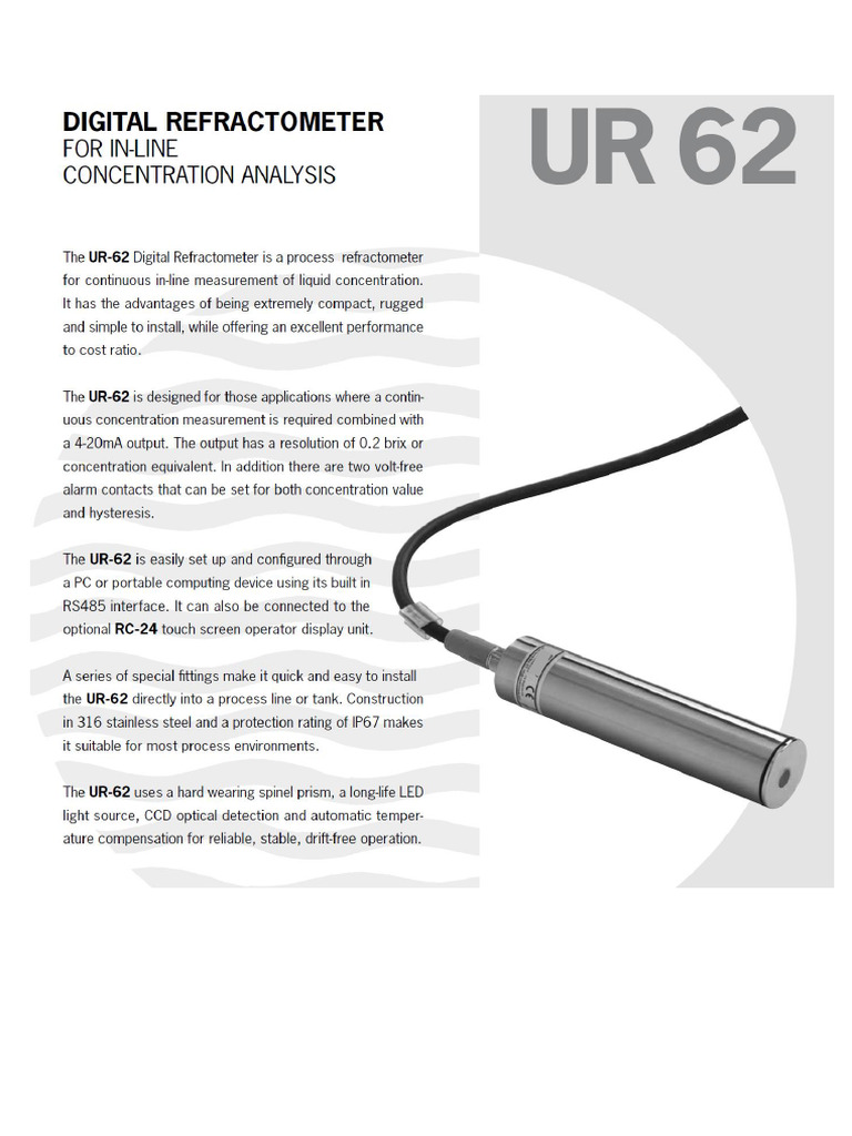 Refractometer UR62 | PDF