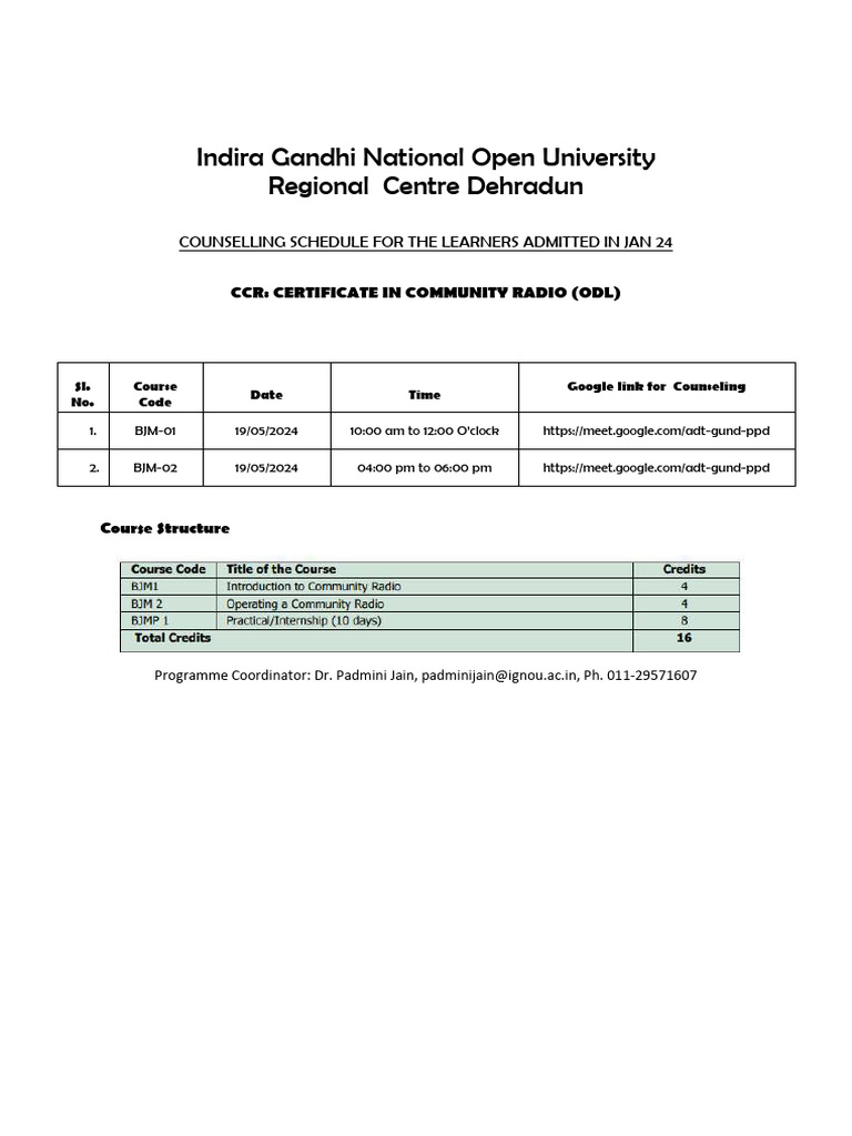 CCR Schedule - 2 | PDF