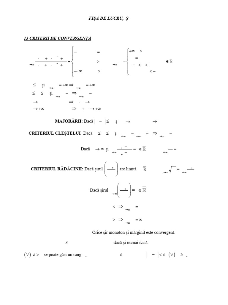 Limite Siruri Aspecte Teoretice | PDF