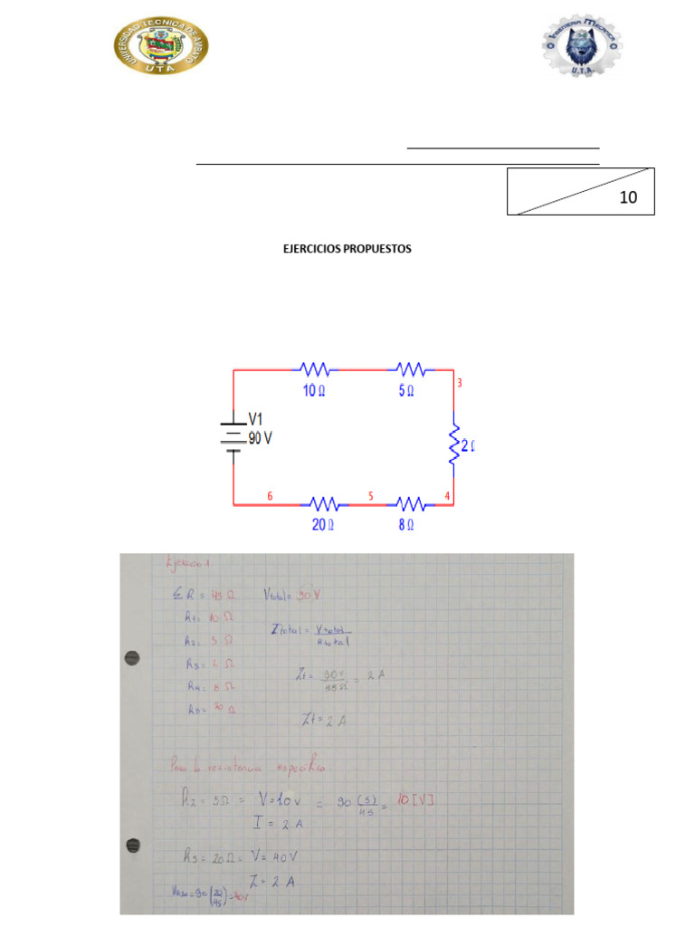 Ejercicios de Circuitos en Proteus | PDF | Corriente eléctrica | Red eléctrica