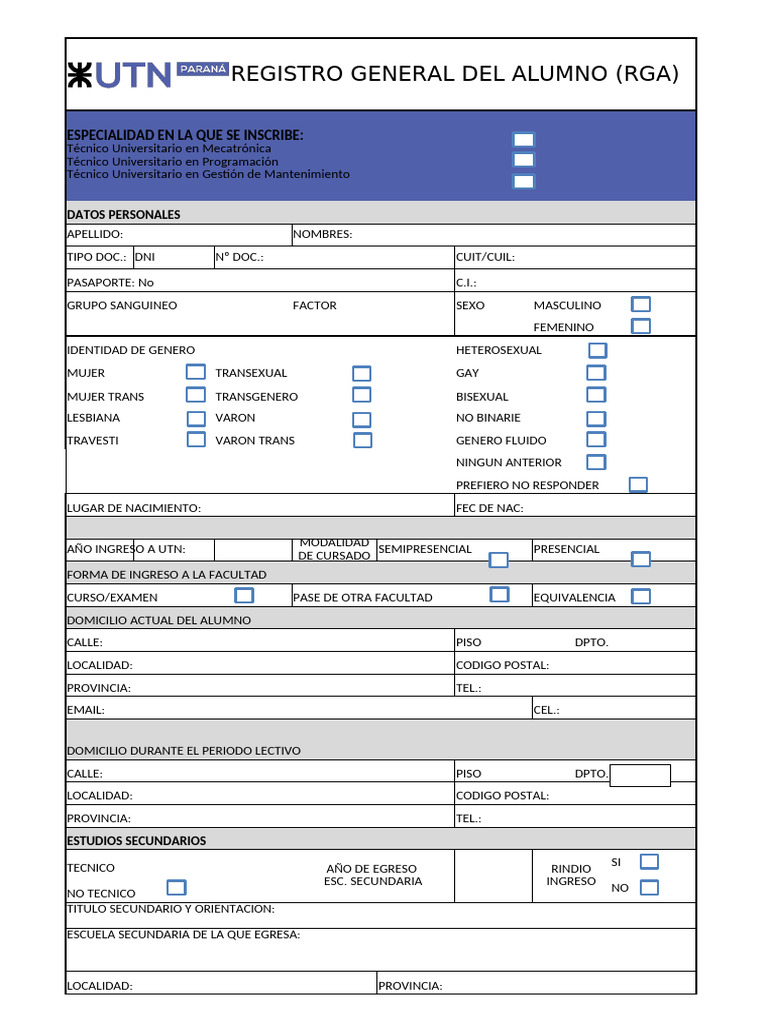 Registro General del Alumno (RGA) | PDF | Transgénero | Estudios LGBTQIA+