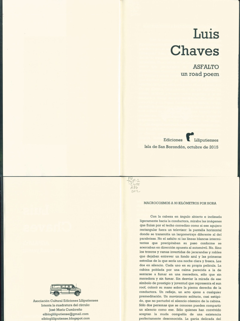 Asfalto Luis Chaves - Libro | PDF