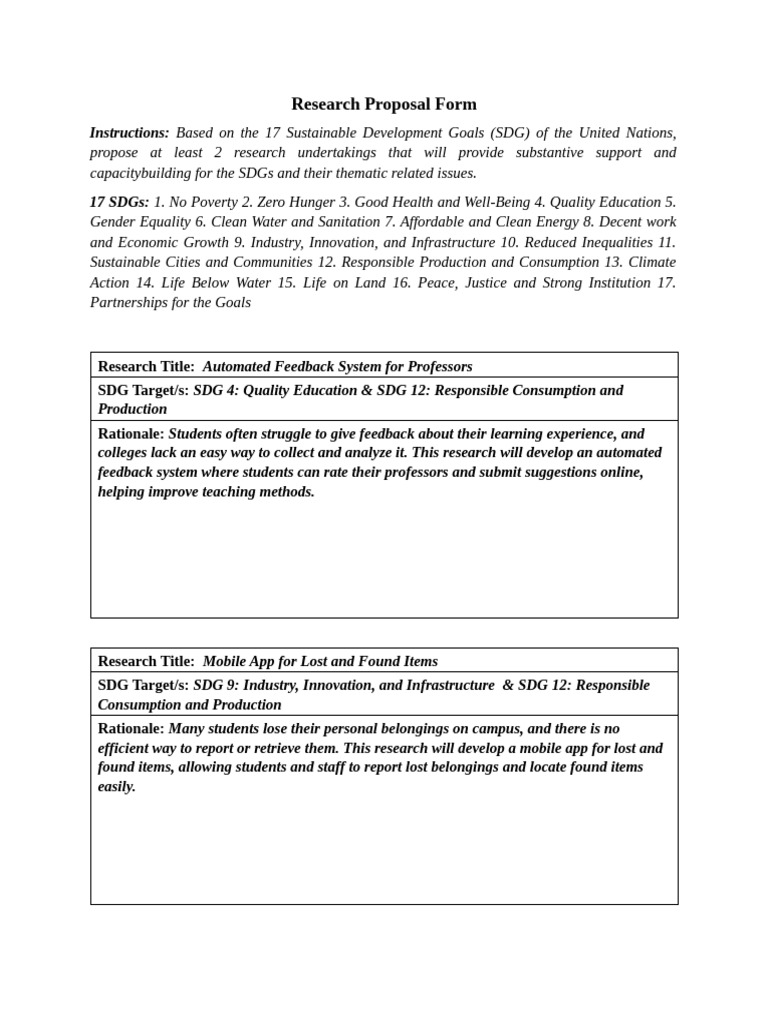 Research Proposal | PDF