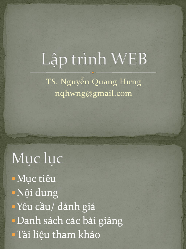 Bai 01 - Gioi Thieu Mon Lap Trinh WEB | PDF