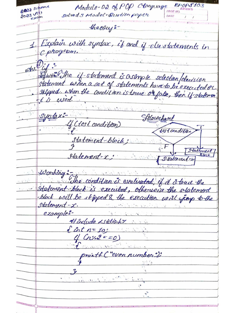 Module 2 Pop C-Programming Solved All Model Question Paper | PDF