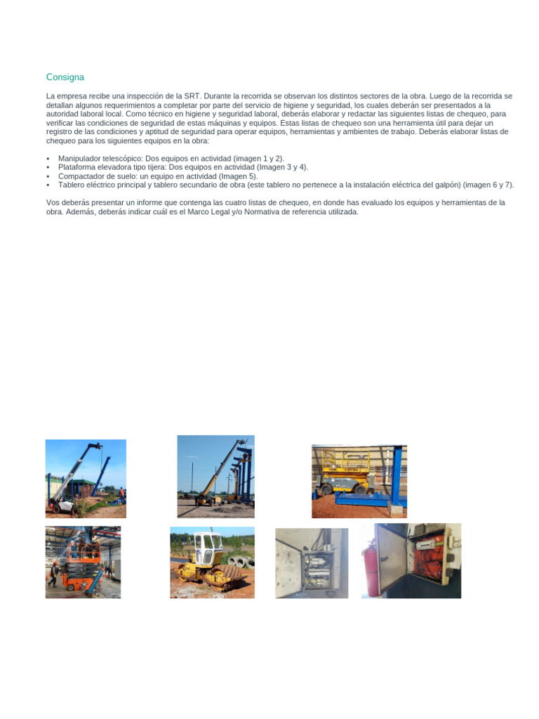 Consigna TP N 3 | PDF | Seguridad y salud ocupacional | Vehículos