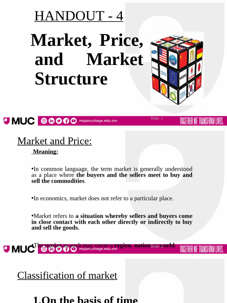 Market, Price and Market Structures | PDF | Monopoly | Perfect Competition