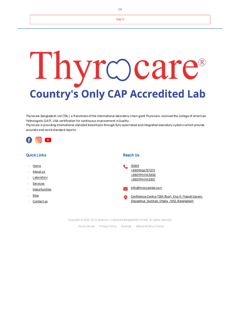 Health Screening Package 1.1 - Thyrocare Bangladesh Limited ...