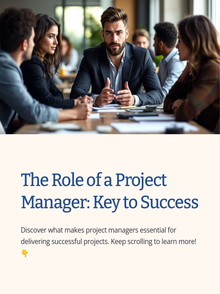 The Role of A Project Manager Key To Success | PDF | Leadership ...
