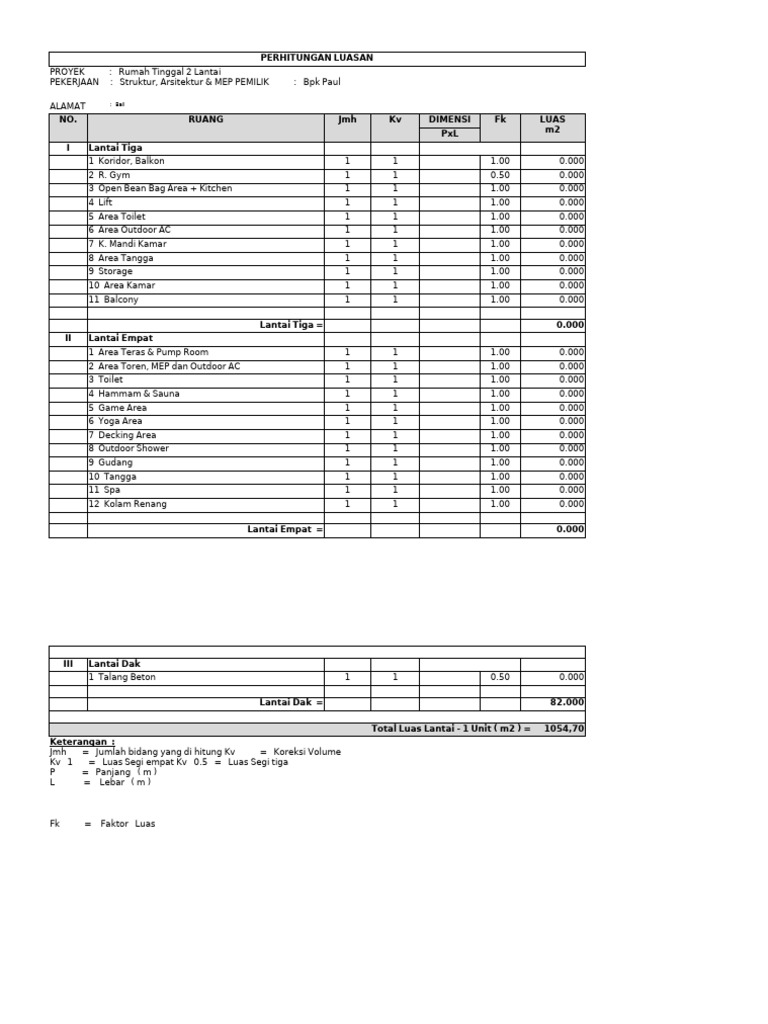 BOQ Project Umalas Villa (1) | PDF