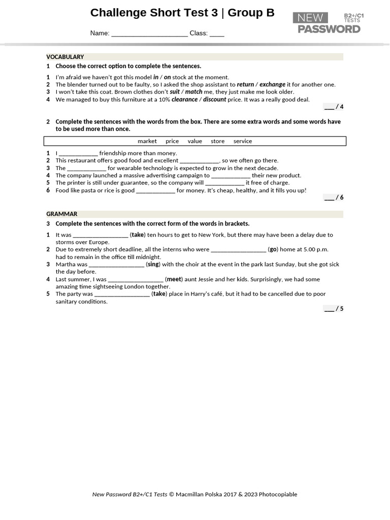 New Password B2+ C1 CST 3B | PDF
