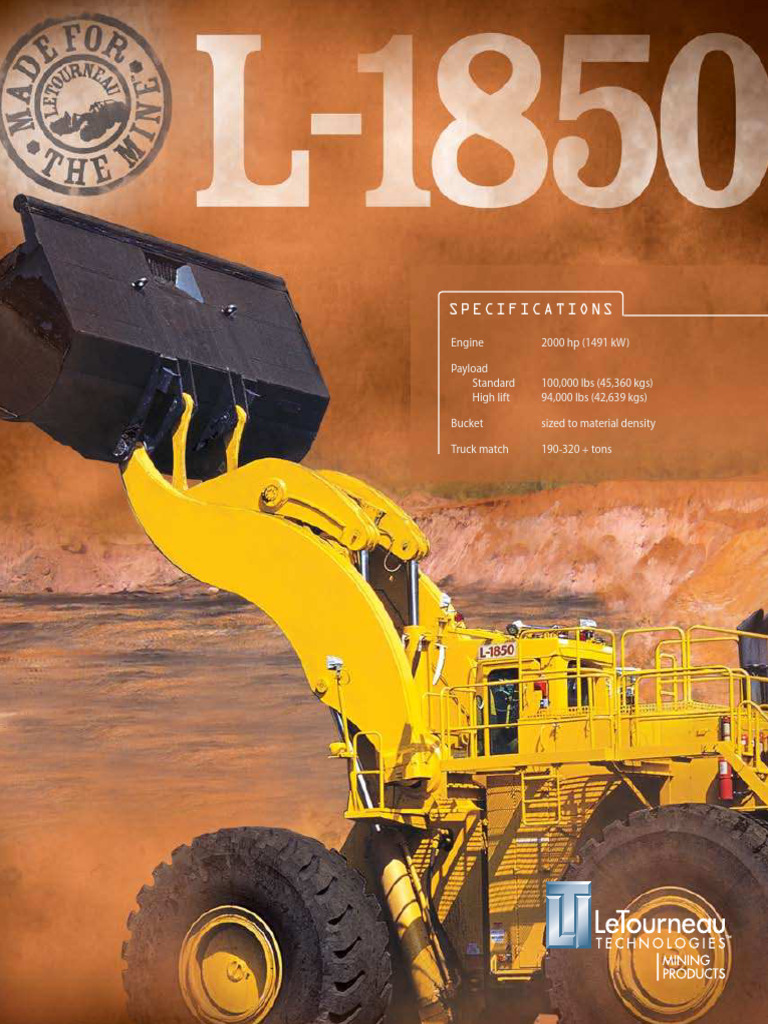 Letourneau Loaders Spec Ad67d0 | PDF | Elevator | Engines