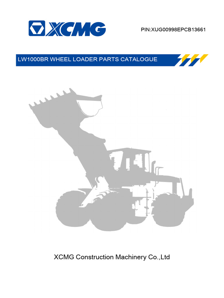 XCMG LW1000BR Loader Parts Catalogue | PDF | Axle | Motor Vehicle