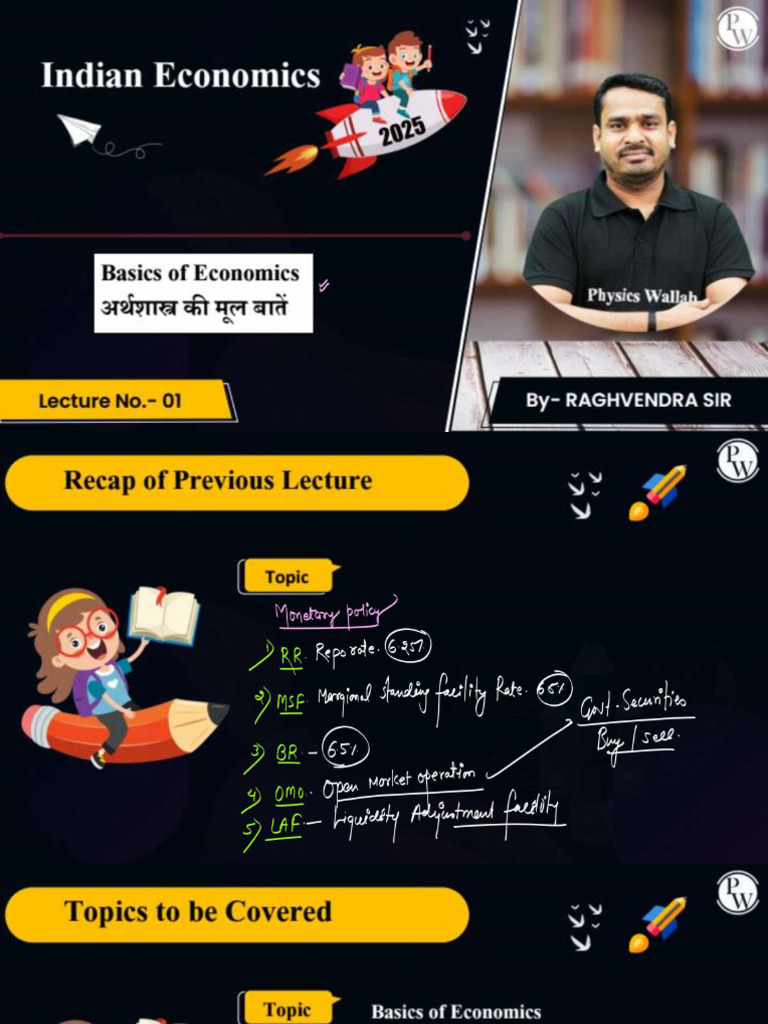 Basics of Economics 01 - Class Notes | PDF