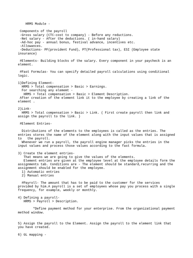 HRMS Payroll Module Overview | PDF | Payroll | Salary