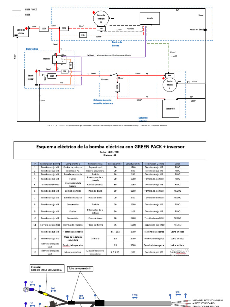 Grua Canasta Klubb Esquema Electrico | PDF | Ingenieria Eléctrica | Cableado eléctrico