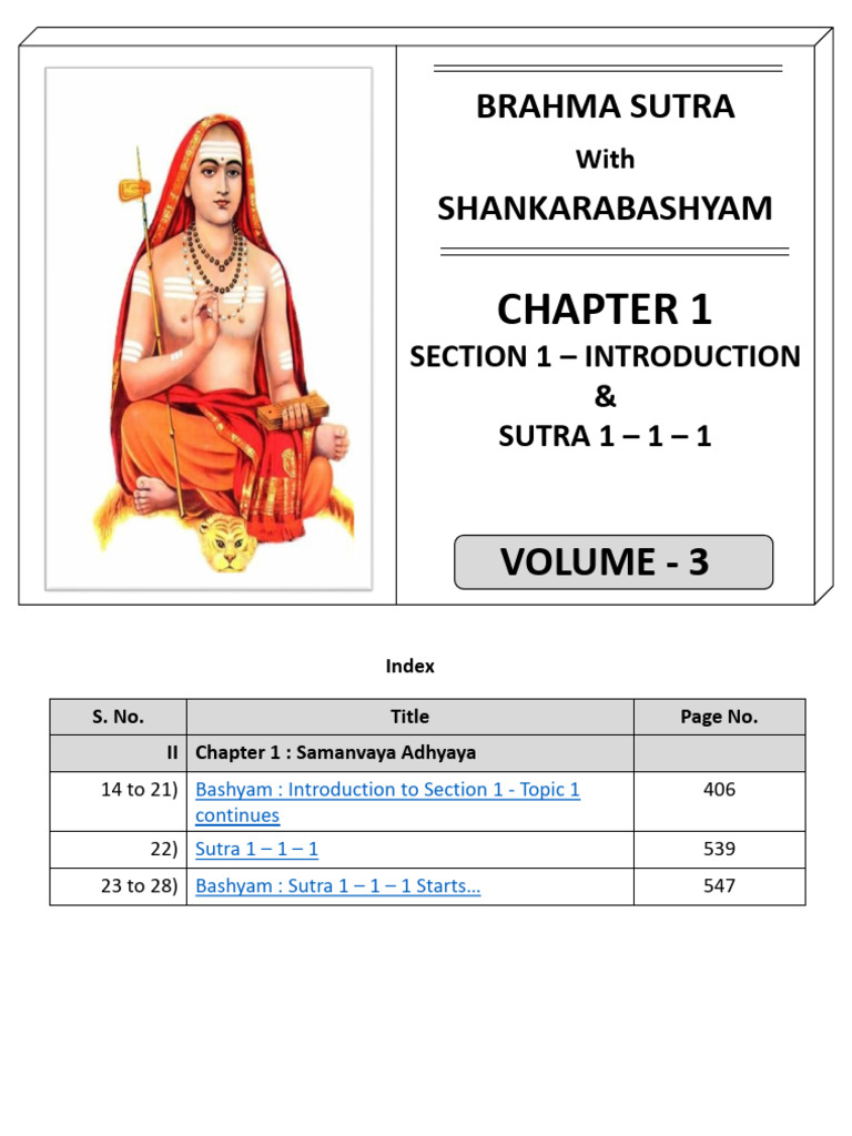 Brahma Sutra Bashyam Volume 3 PDF | PDF | Religious Philosophical Concepts | Hindu Philosophy