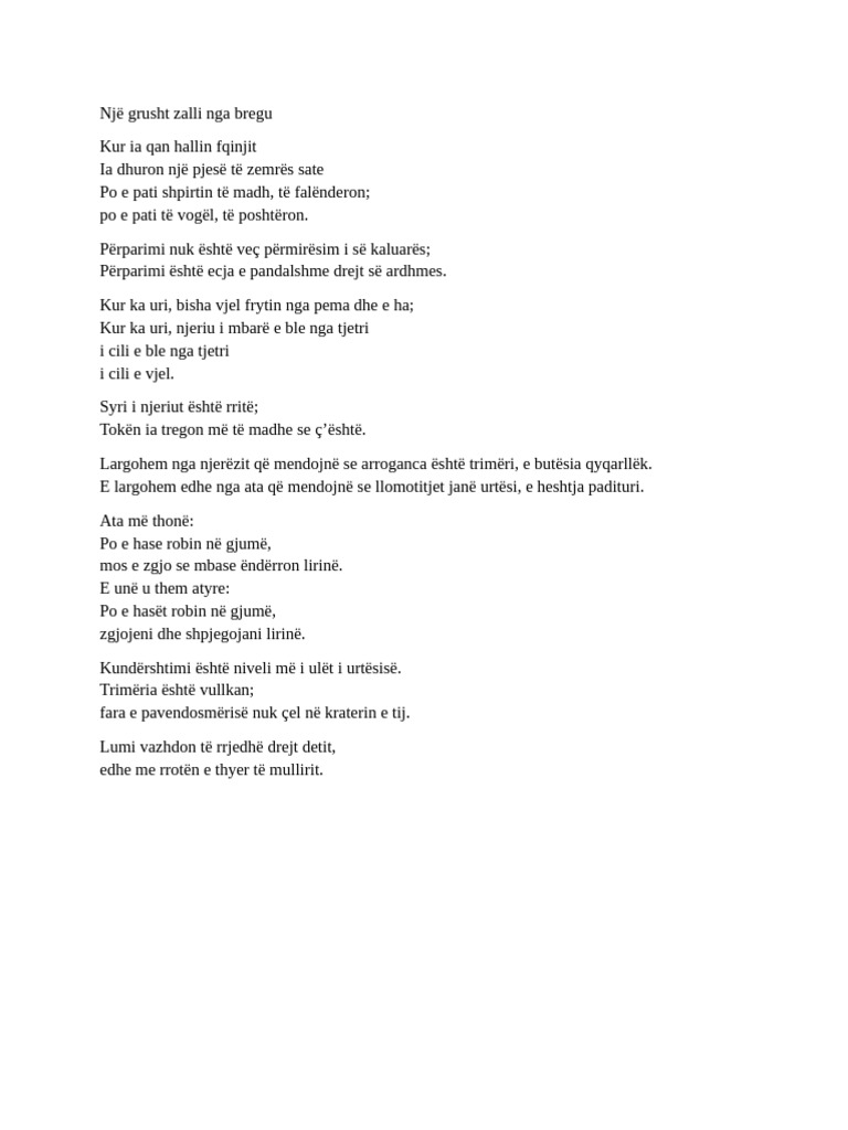 Një Grusht Zalli Nga Bregu - Halil | PDF