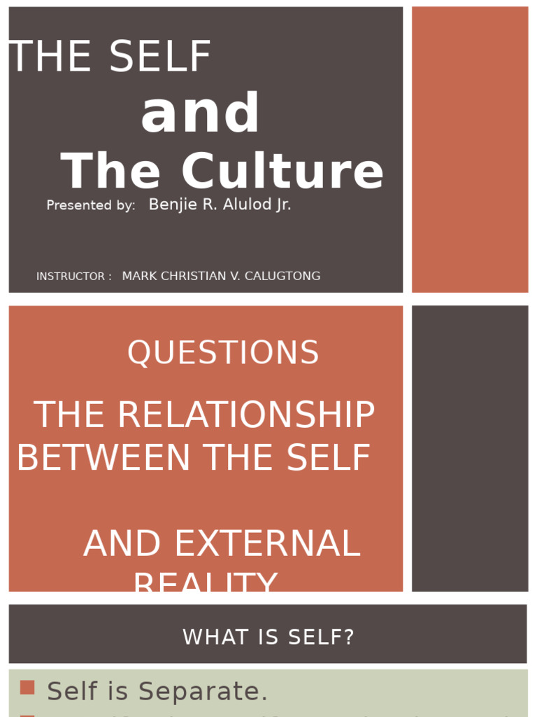 The Self and The Culture | PDF | Self | Constructivism (Philosophy Of ...