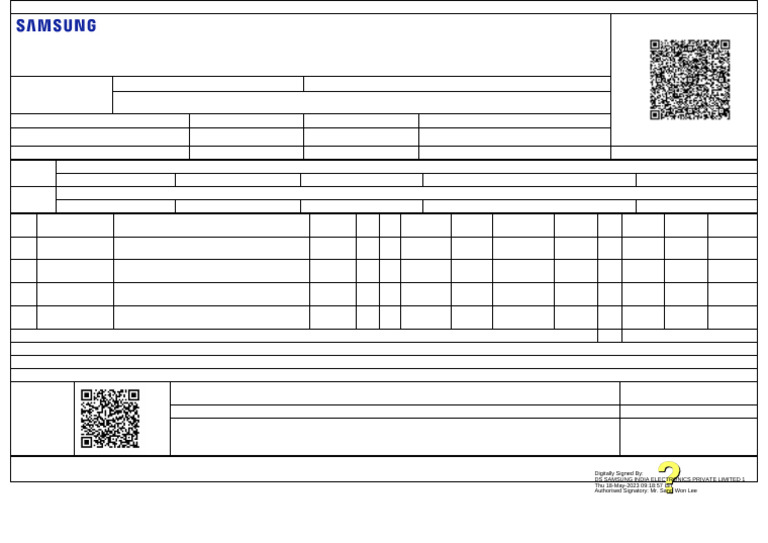 Samsung Invoice 22032328691-7166193538-Z9N0I0065468 | PDF | Payments ...