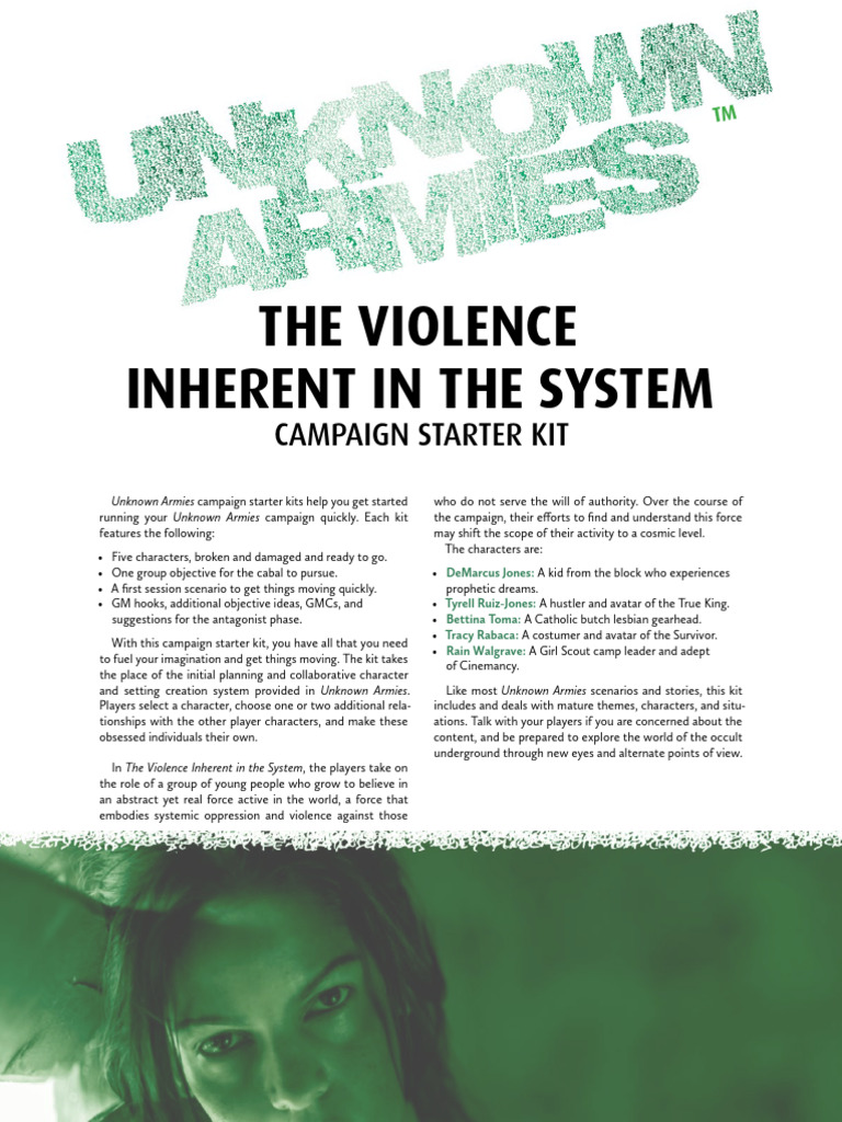Unknown Armies 3 - CSK - The Violence Inherent in The System | PDF | Violence