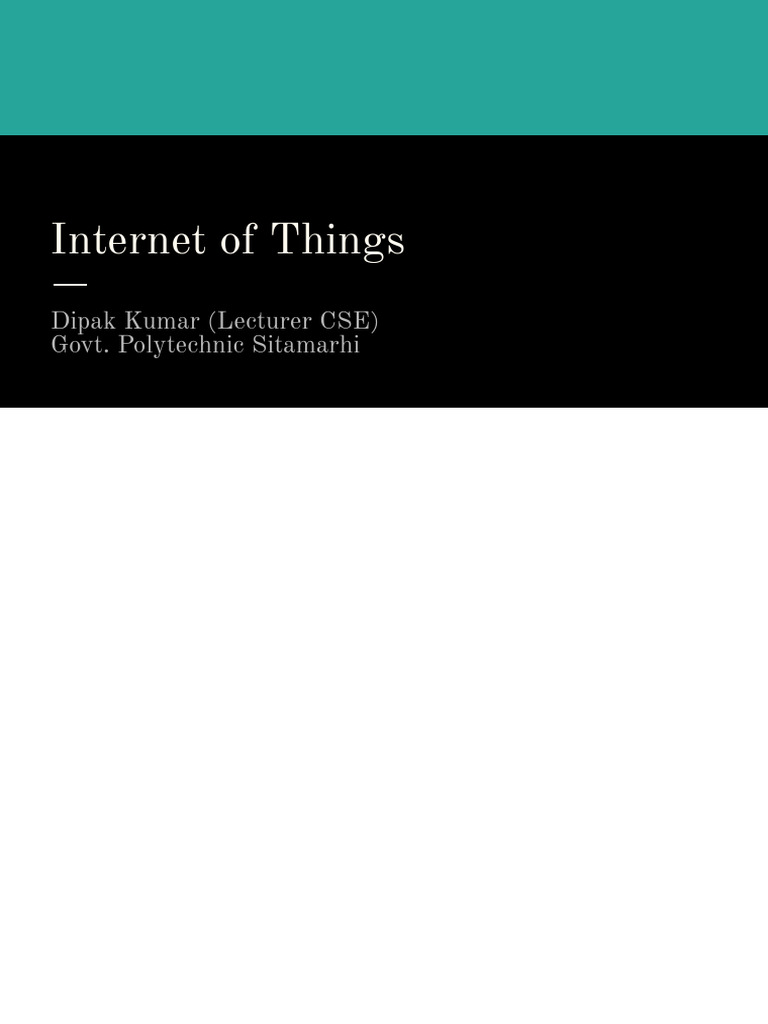 Internet of Things-Introduction-1 | PDF | Internet Of Things | Smartphone
