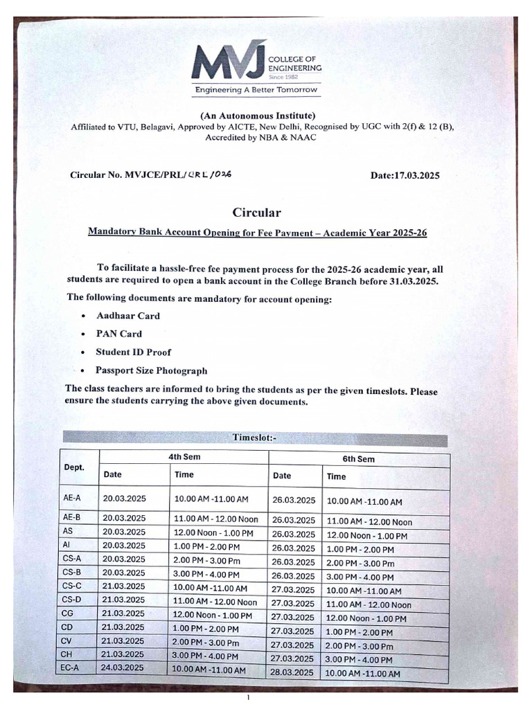 Bank Account Opening For Fee Payment | PDF