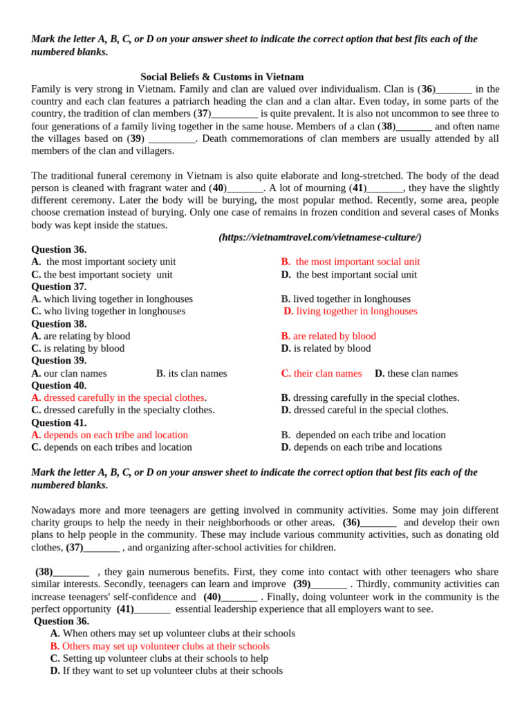 ÔN TẬP READING 12 KEY | PDF | Flowers | Flower Bouquet