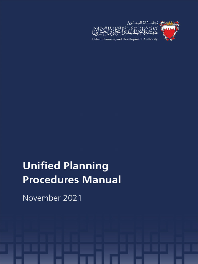 Urban Planning and Development Authority Procedures Manual - English ...