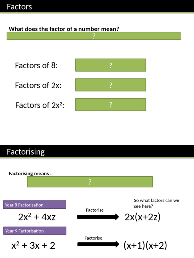 Factorising and Difference of Squares | PDF | Factorization | Mathematics