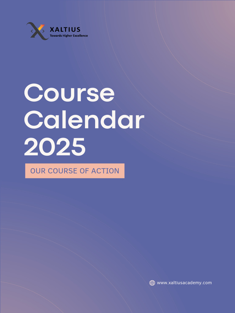 Xaltius Course Calendar 2025 | PDF