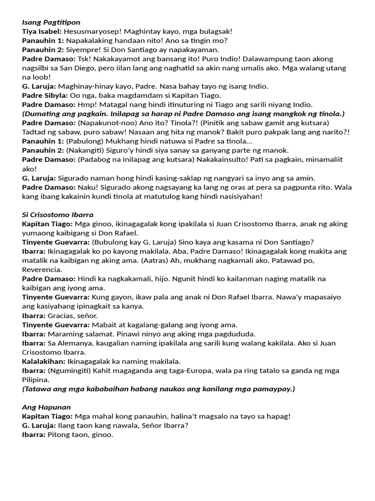 Noli Me Tangere (Script) | PDF