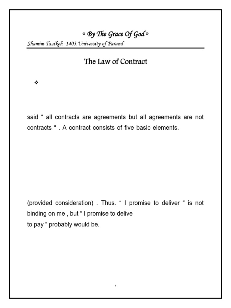 Contract Formation Essentials Explained | PDF | Offer And Acceptance ...