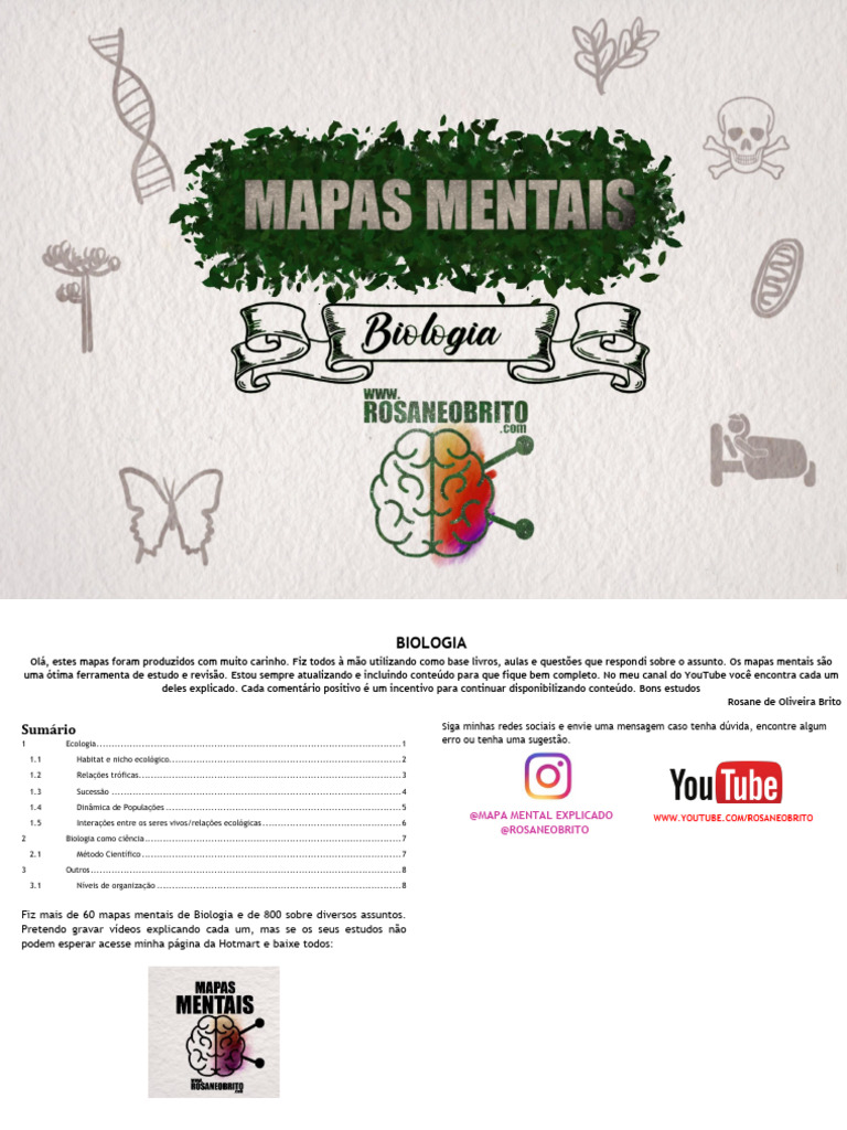 BIO Mapas Explicados | PDF | Ecologia