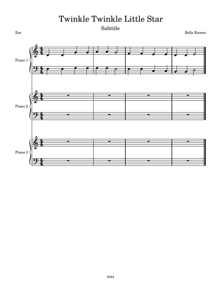 Twinkle Twinkle Little Star | PDF