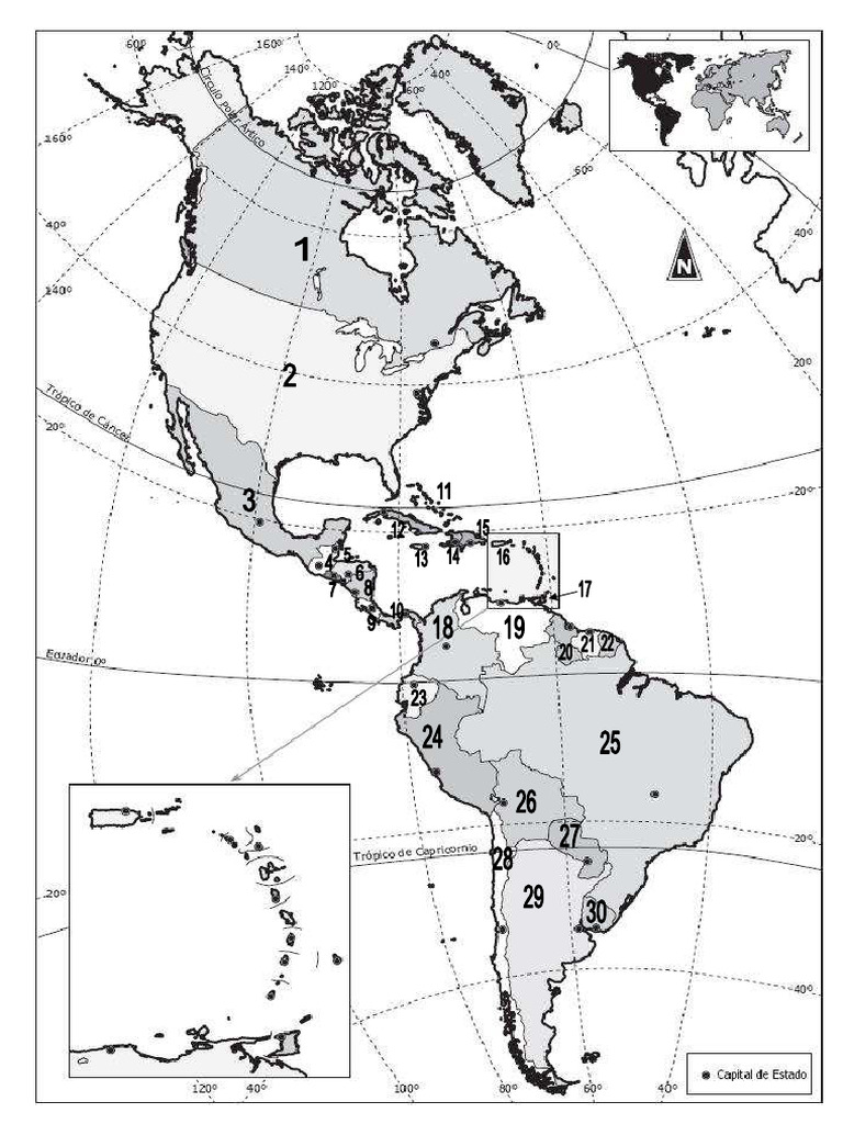 Mapa Político de America | PDF