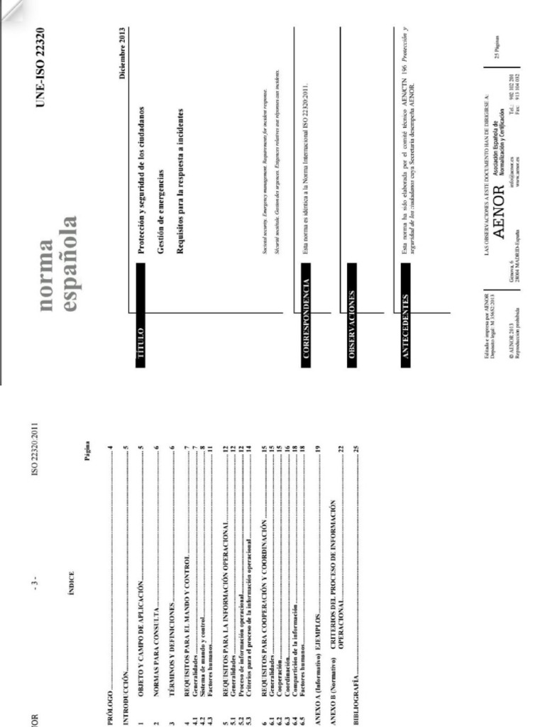 ISO 22320_2011 Requisitos | PDF