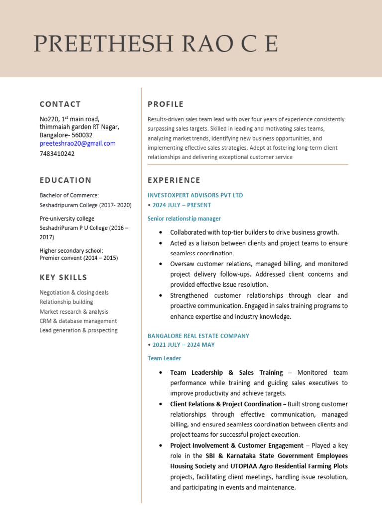 Preethesh Rao C e - Desktop-T270n7c | PDF | Sales | Customer ...